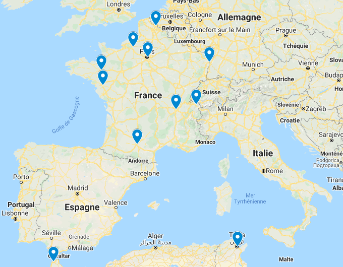 Nos localisations | EURO-SYMBIOSE proche de votre entreprise